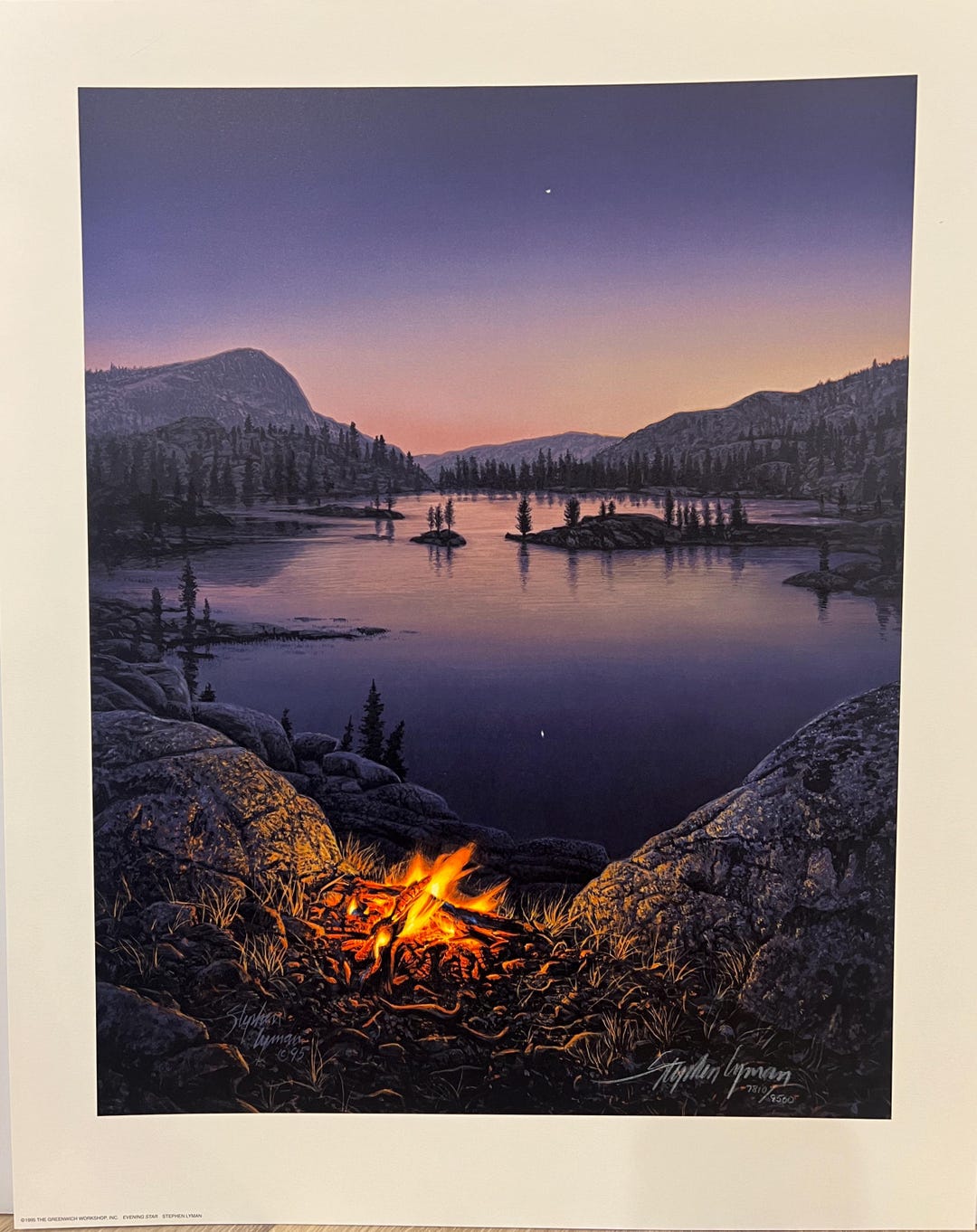Stephen LYMAN " Evening Star " Limited Edition Art Print Rare Mountains ...