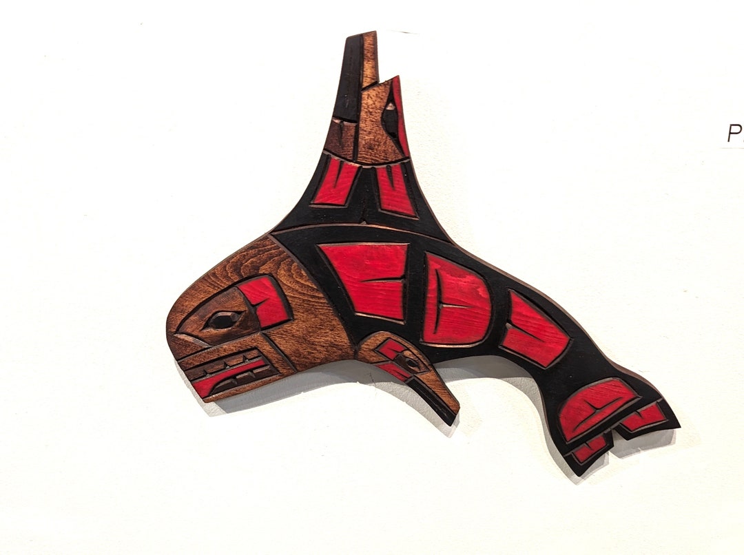 Whale Eagle Raven Original Delbert Peter Authentic Canadian Native Art ...