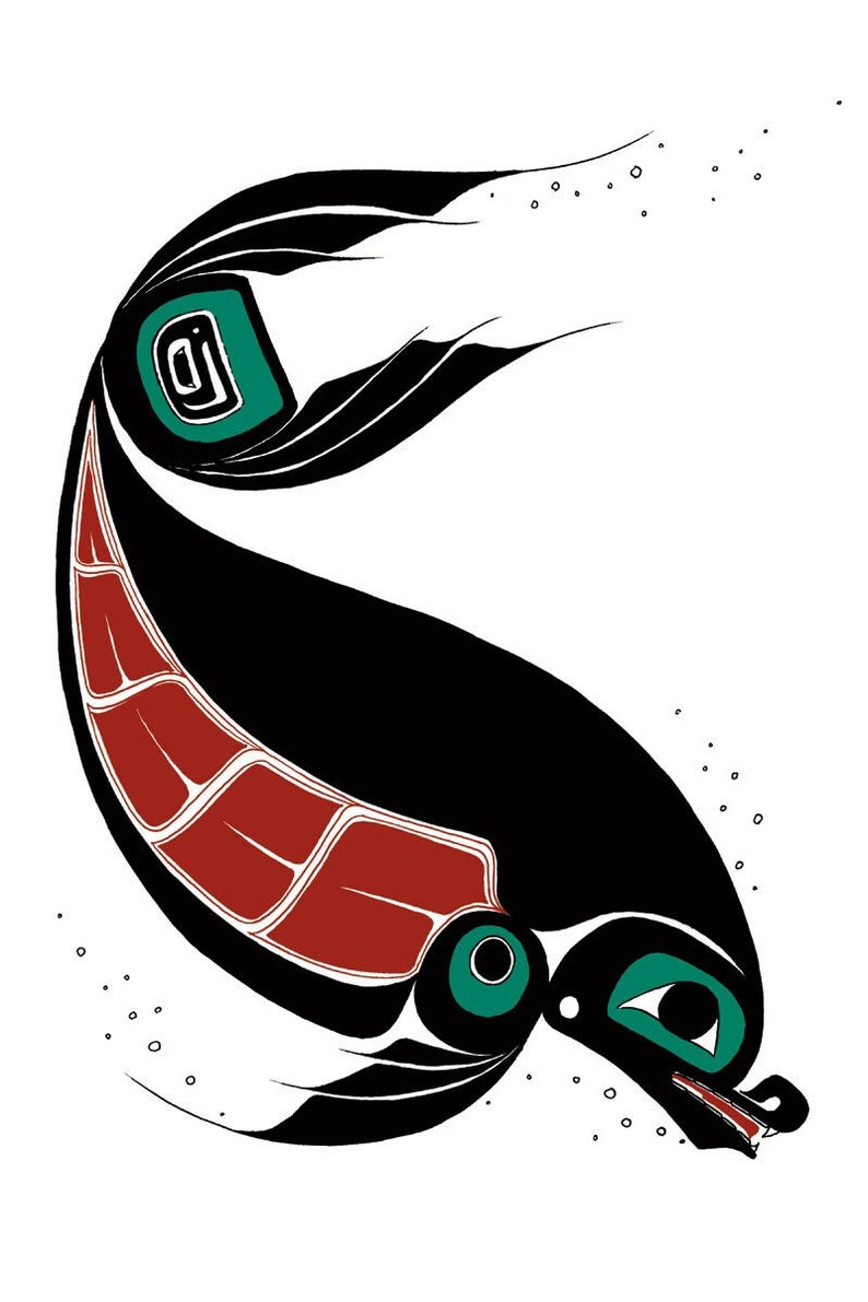 DANNY DENNIS " Seal "canvas Authentic Indigenous Art Tsimshian First ...