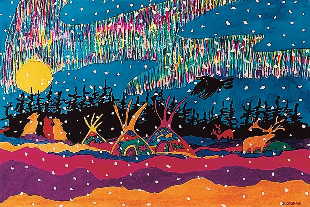 Dawn OMAN " Denendeh" Canvas Authentic Indigenous Collectible ...