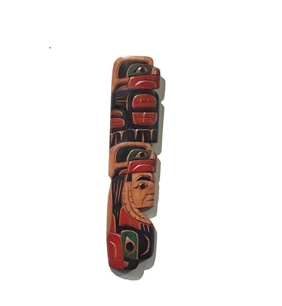 Richard KRAWCHUK Signed Original EAGLE CHIEF Cedar Totem Squamish ...