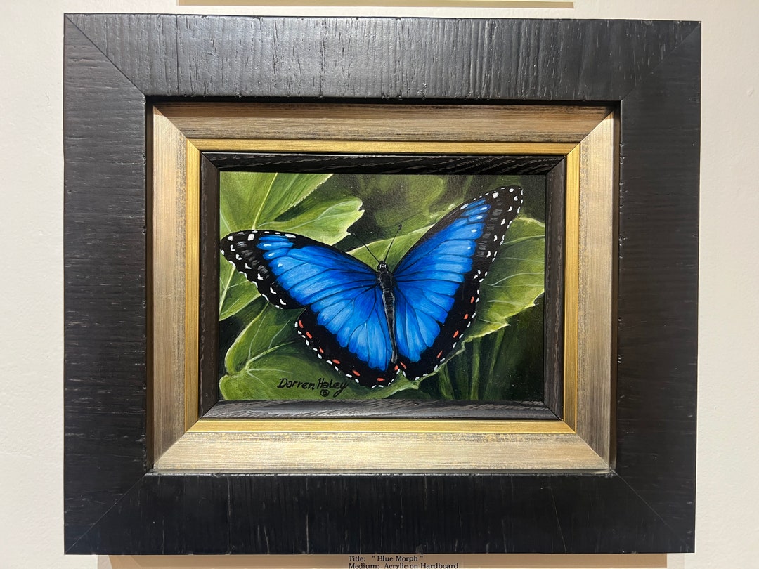 Darren Haley Blue Morph Signed Original Acrylic on Board High Realism ...