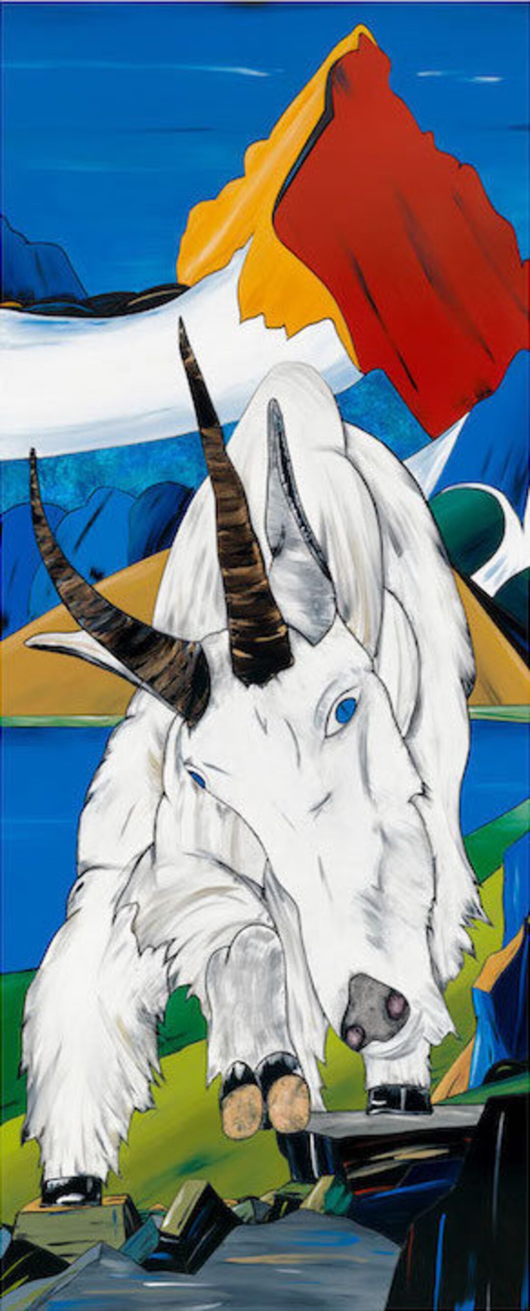 FRASER MCGURK " the Goat " Canvas Collectible Alberta Artist Signed ...