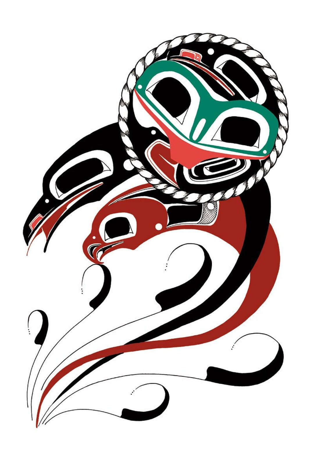 DANNY DENNIS " Unity " Canvas Authentic Indigenous Art Tsimshian First ...