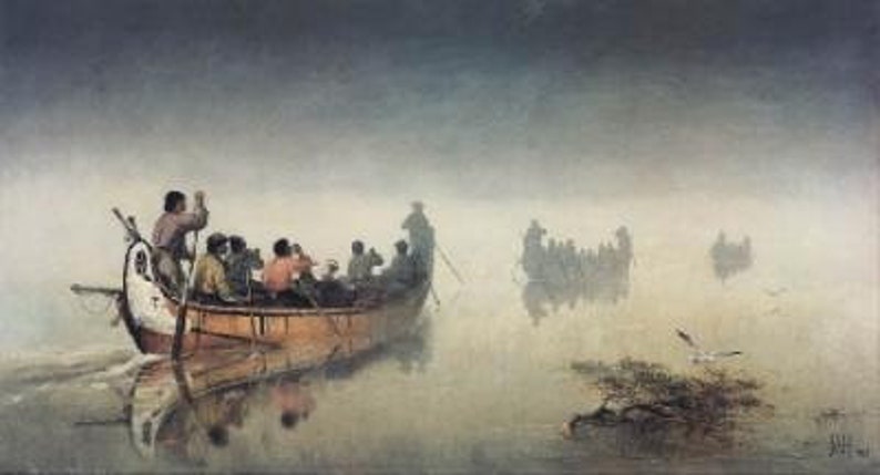 Frances Anne Hopkins " Canoes in A Fog " 2 Size Options Available ...