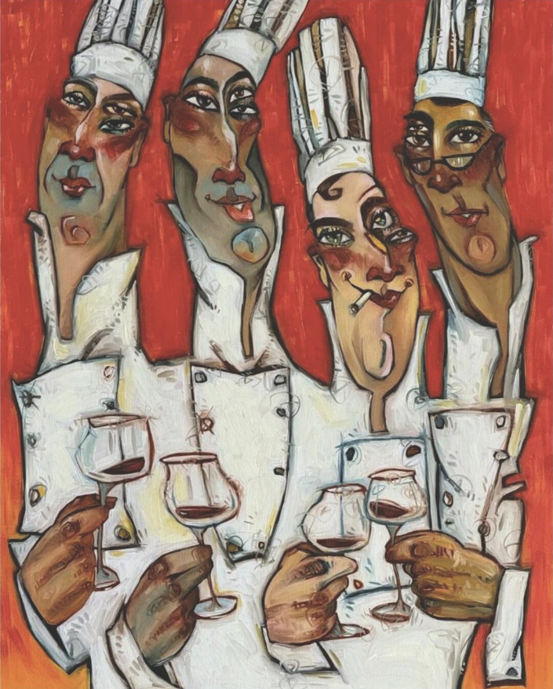 TODD WHITE Shifty Eyed Chefs Limited Edition CANVAS Only 75 Signed and ...