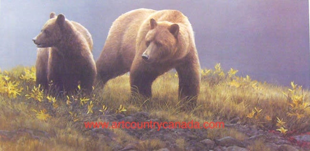 Robert Bateman Alaska Light-grizzly Bears Giclee Canvas RARE Limited ...