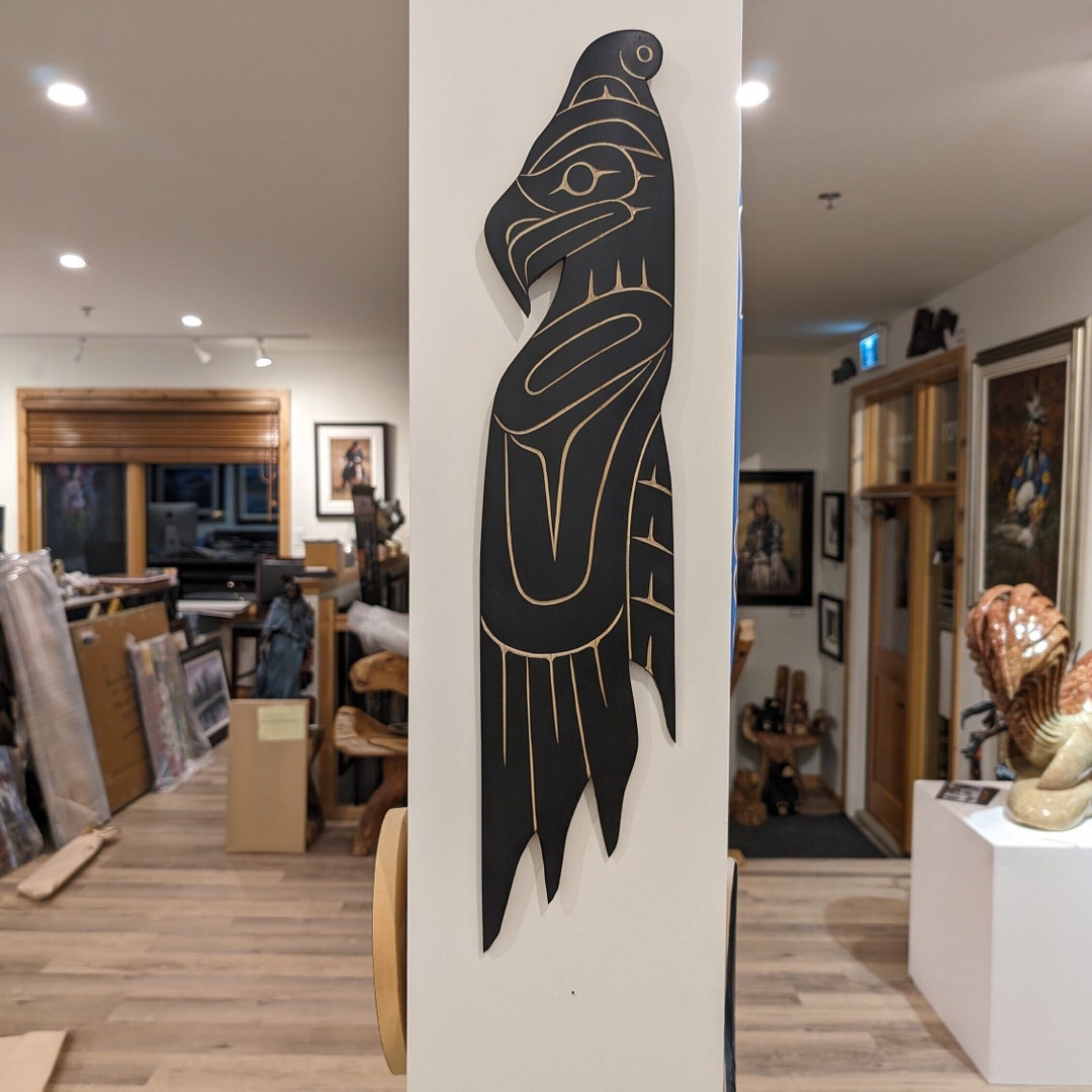 THUNDERBIRD David LOUIS 27 Hand Carving Northwest Coast Salish First ...