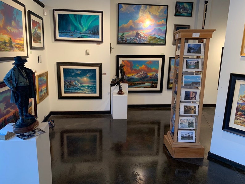 JUDY LARSON " Elk Dog Tipi " Limited Edition Signed & Numbered CANVAS ...