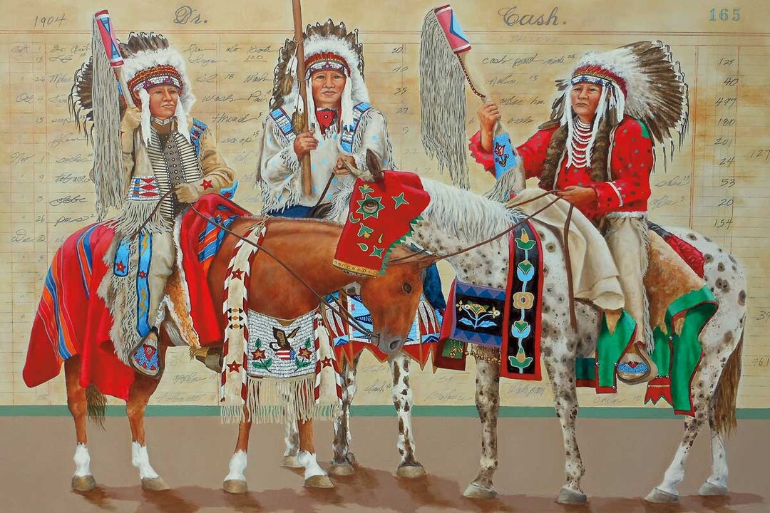 JOHN BALLOUE " Northern Brothers " Canvas Authentic Indigenous Made in ...