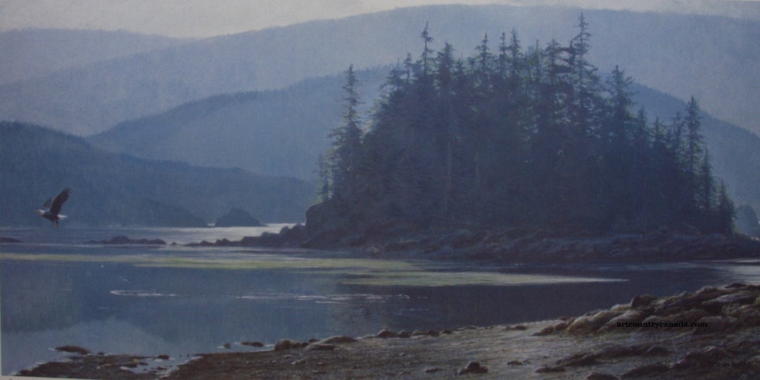 Robert Bateman Along the Coast Bald Eagle Print RARE Limited Edition ...
