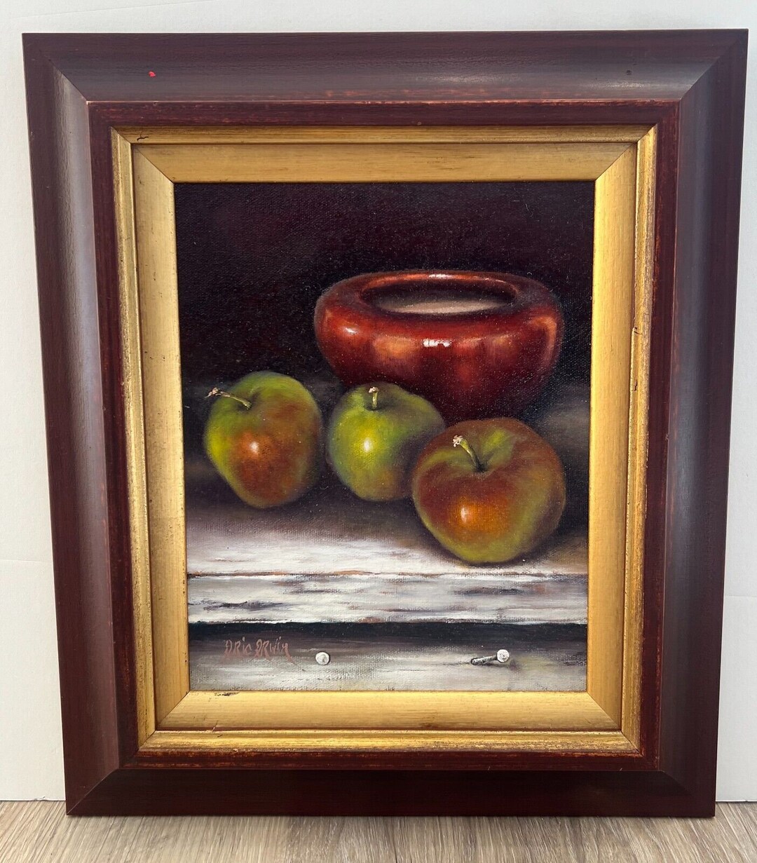 Eric ERWIN Original Painting " Apples Fresh From the Tree " Oil Onboard ...