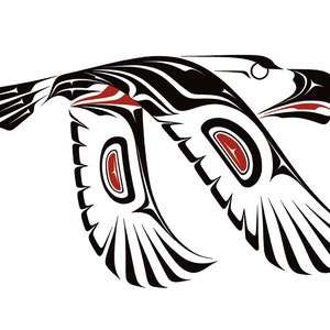 Carl STROMQUIST Eagle in Flight Canvas Authentic Indigenous Canada ...