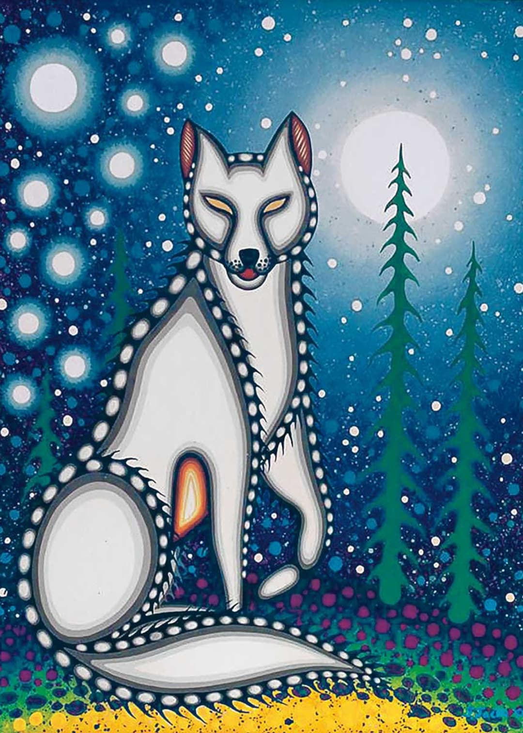 James JACKO " Brother Wolf " Canvas Authentic Indigenous Canada Native ...