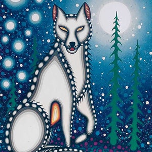 James JACKO " Brother Wolf " Canvas Authentic Indigenous Canada Native ...