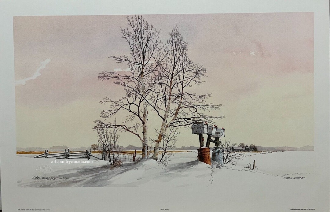 Alan KINGSLAND " Roral Route " Limited Edition Art Print Watercolor ...