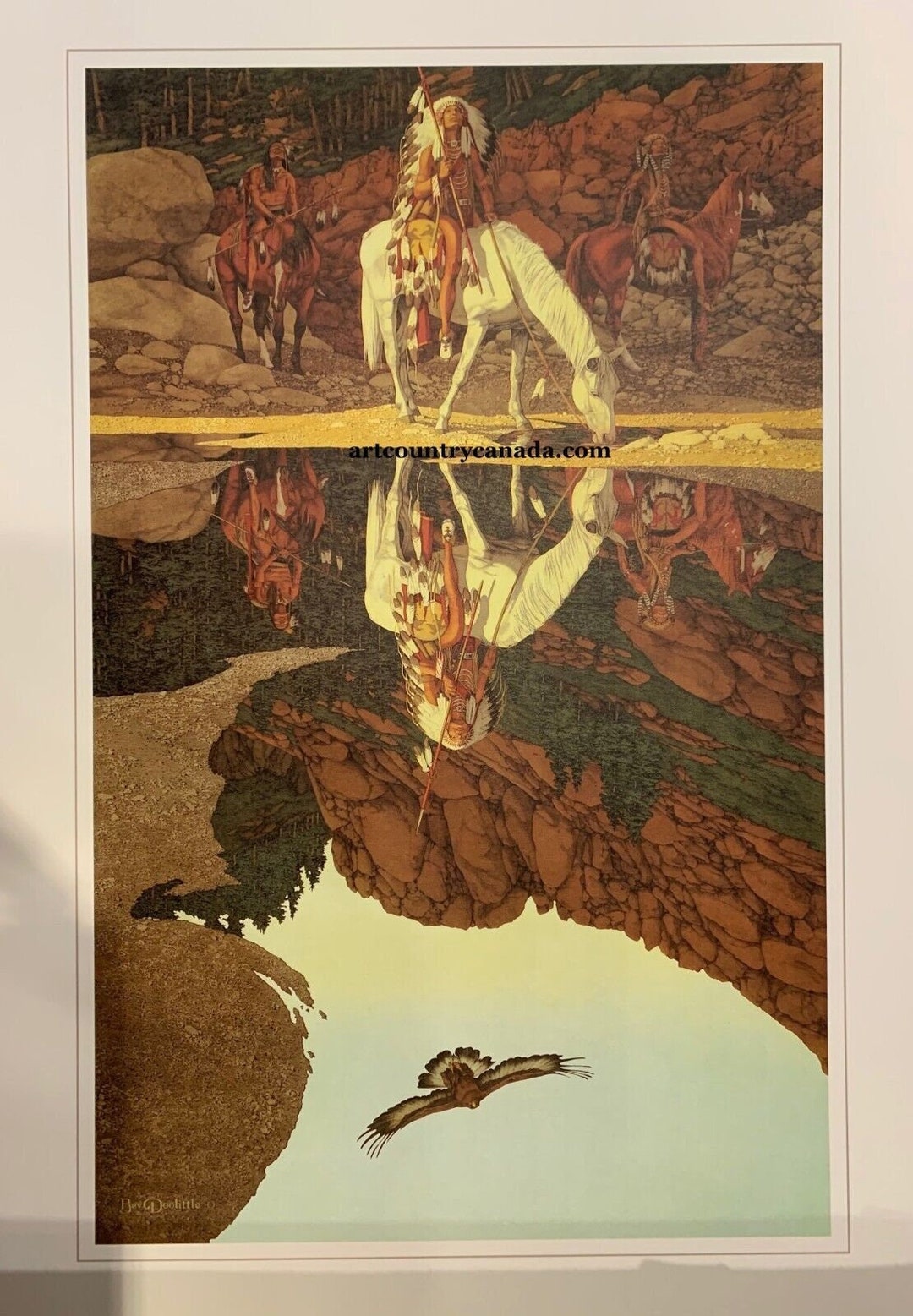 Bev DOOLITTLE the Good Omen Art Print Signed Cover Page Camouflage ...