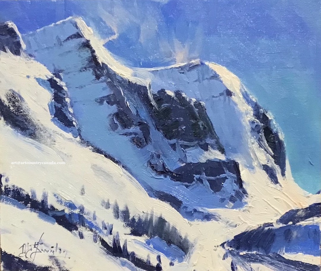 DOUG SWINTON “ Mountain Winds “ Original Oil on Panel 9" X 12” Painting ...