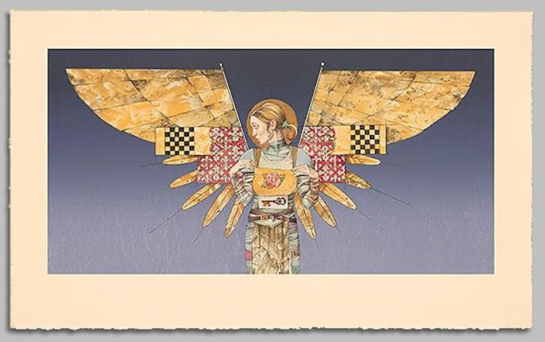 James C Christensen the Messenger Hand-tinted Original Stone Lithograph ...