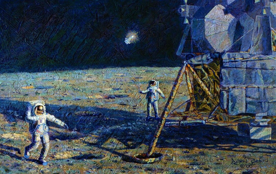 Alan BEAN " Lone Star " Limited Edition Canvas Signed & Numbered Art ...