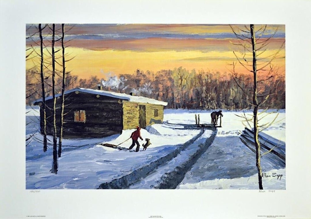 Allen SAPP "boy Playing With Dog" Limited Edition Print RARE Limited ...
