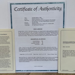 Robert Bateman Burrowing Owl Print Collectible Limited Edition Signed & Numbered Art Nests ...