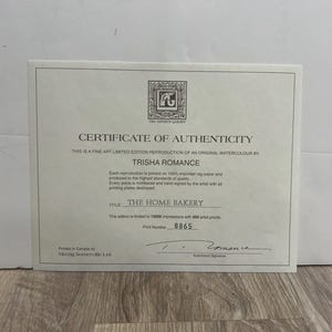 Trisha ROMANCE the Home Bakery Limited Edition PRINT Christmas Niagara ...