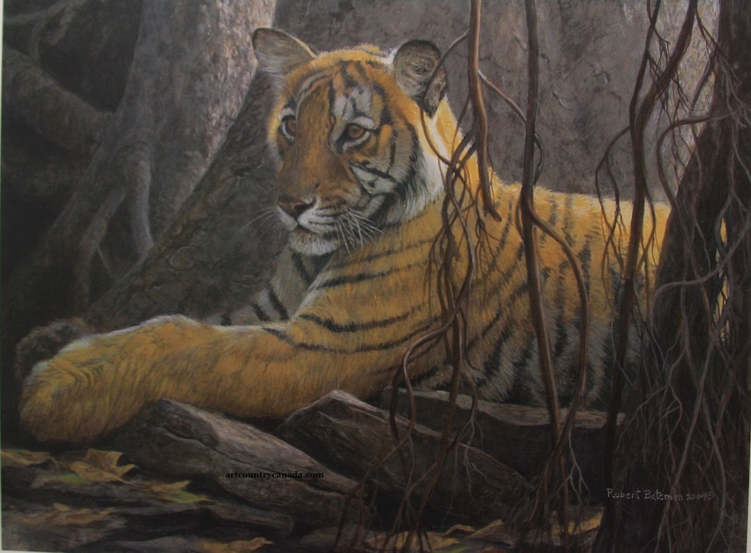 Robert Bateman " Under the Banyan Bengal Tiger " Print Limited Edition ...