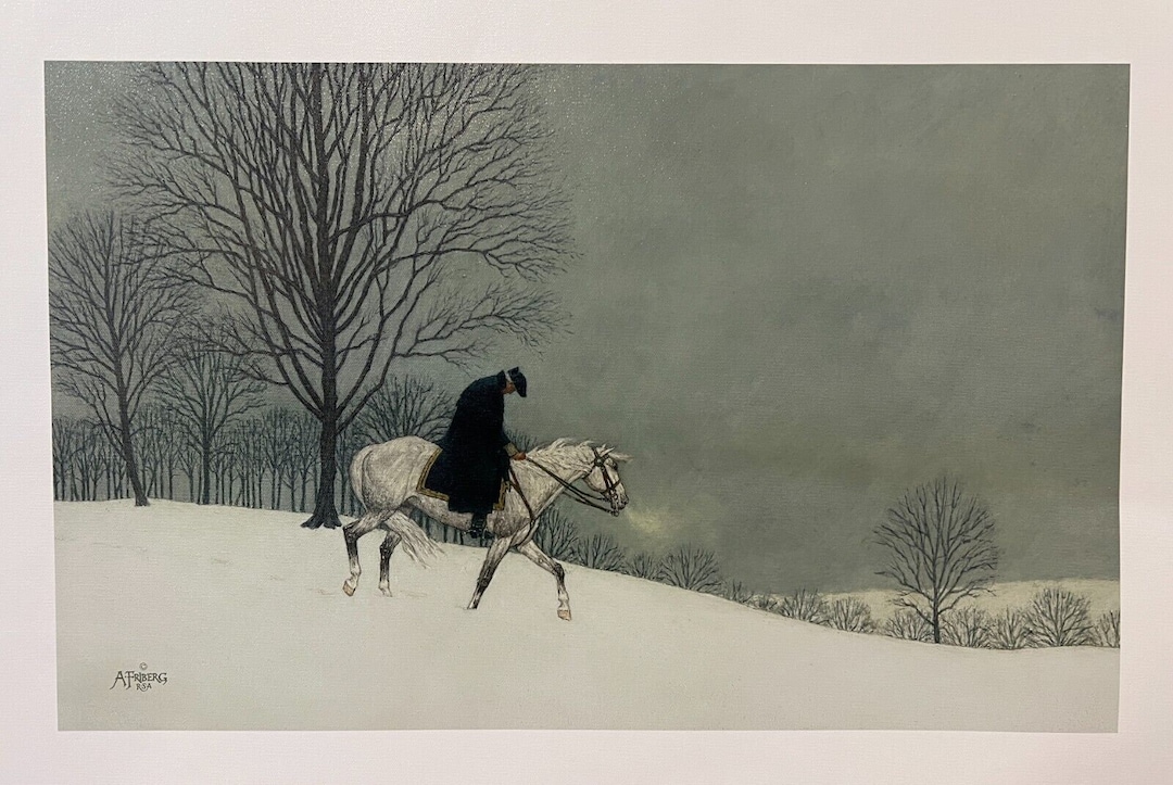Arnold FRIBERG " Winter at Valley Forge " CANVAS George Washington 1975 ...