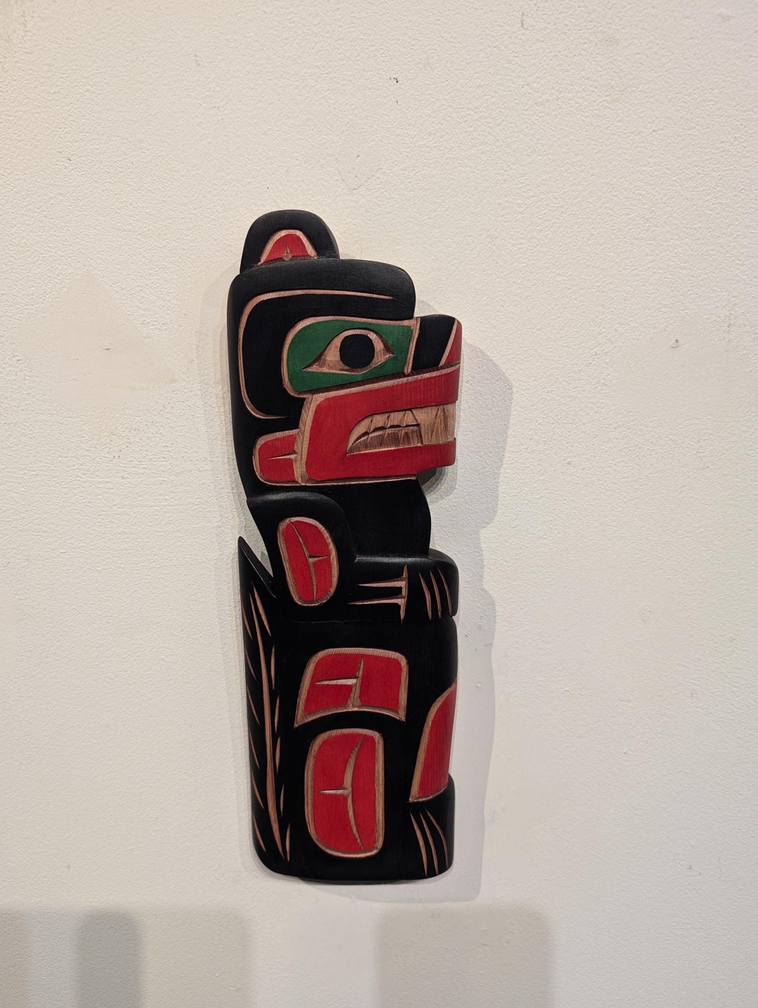 Wolf Richard KRAWCHUK Signed Original Cedar Totem Squamish Nation ...