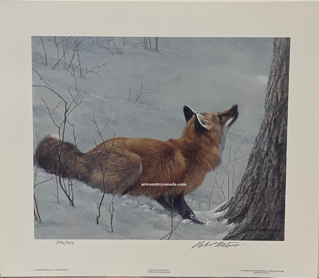 Robert BATEMAN " Game Over Fox & Maple " Print Limited Edition Signed ...