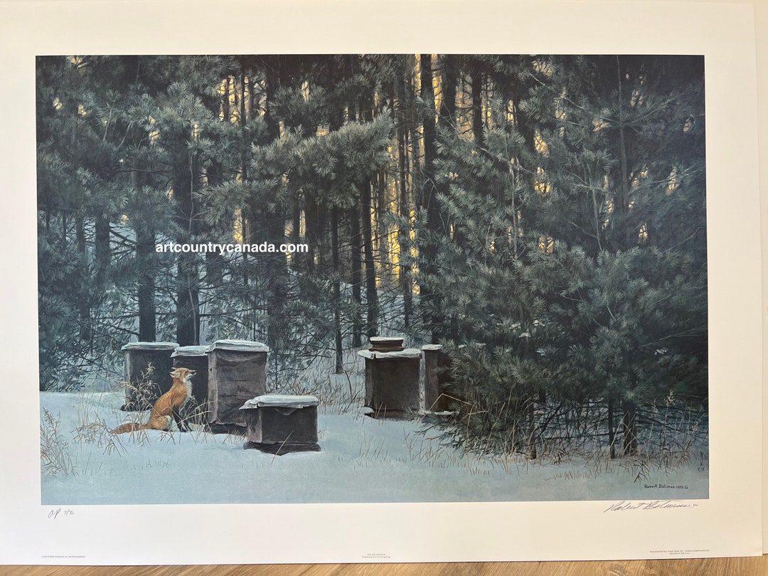 Robert Bateman Fox and Beehives Print Limited Edition Signed & Numbered ...