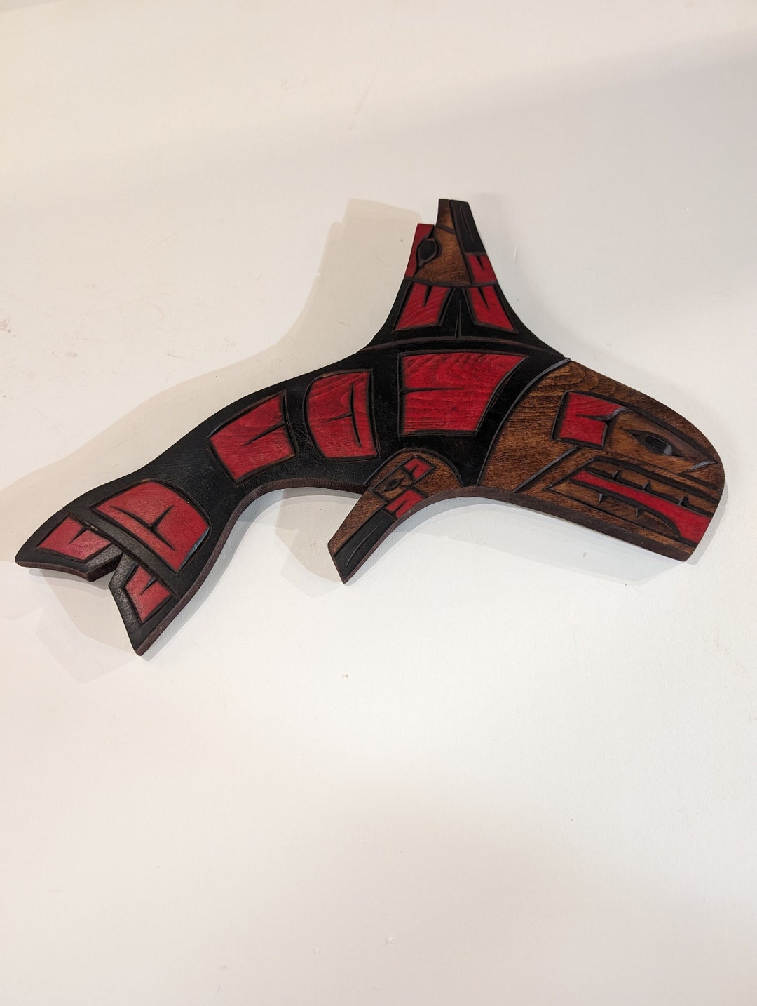 Whale Eagle Raven Original Delbert Peter Authentic Canadian Native Art ...