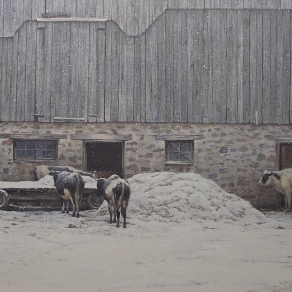 Barnyard Winter Art - Etsy