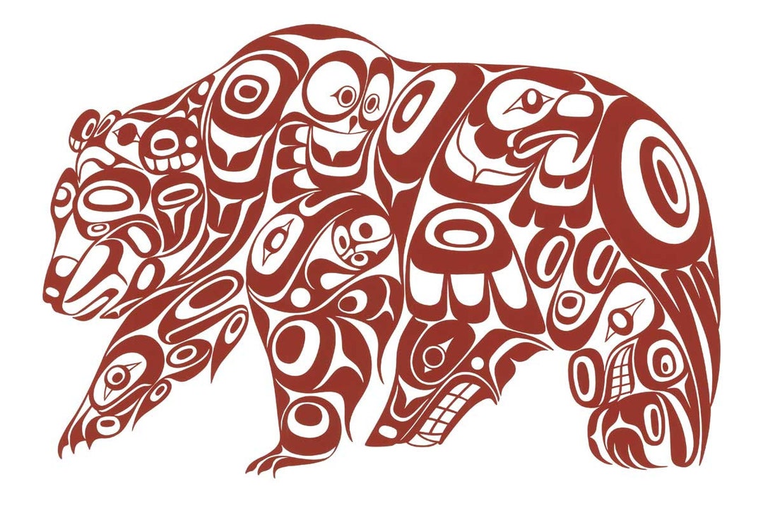 Jonathan ERICKSON " Bear Design " Gitksan Native Indigenous Canvas ART ...