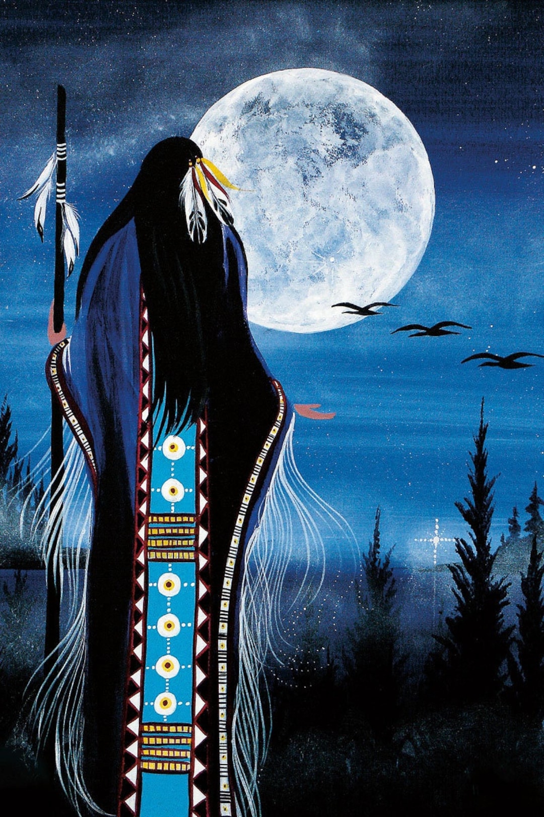 BETTY ALBERT Evening Star Woman Canvas Authentic Indigenous Collectible ...