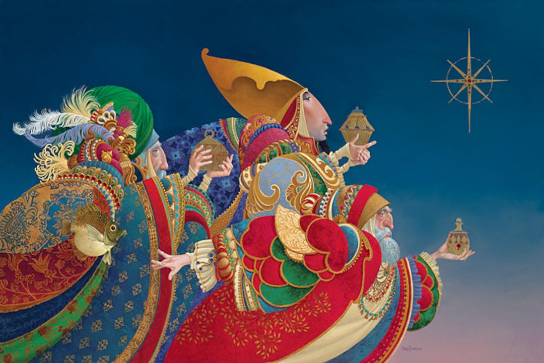 James C. Christensen " We Three Kings " Limited Edition Canvas Signed ...