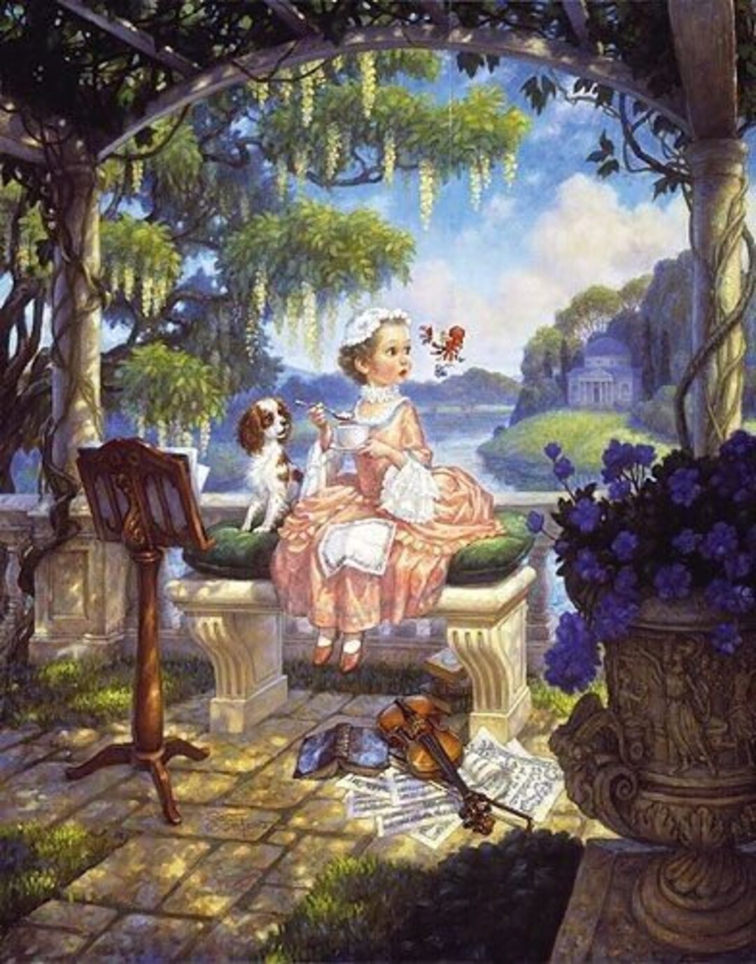 Scott GUSTAFSON " Little Miss Muffet" Limited Edition Art PRINT Violin ...