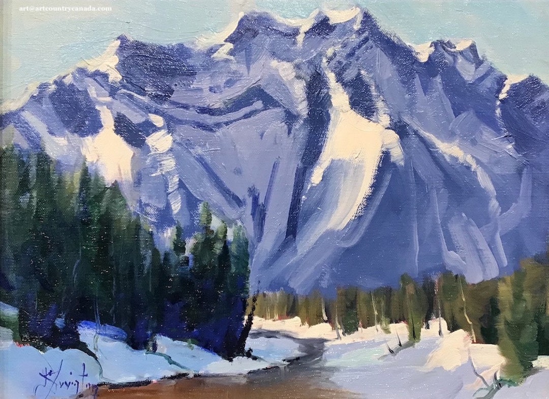 DOUG SWINTON “ Cascade “ Original Oil on Board 12” X 16” Painting ...