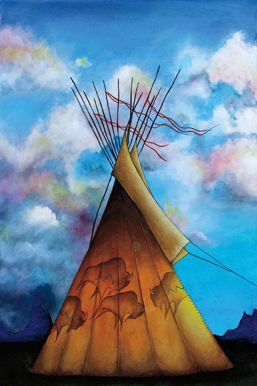 Micqaela JONES Thunder Rolls Authentic Western Shoshone Native Canvas ...