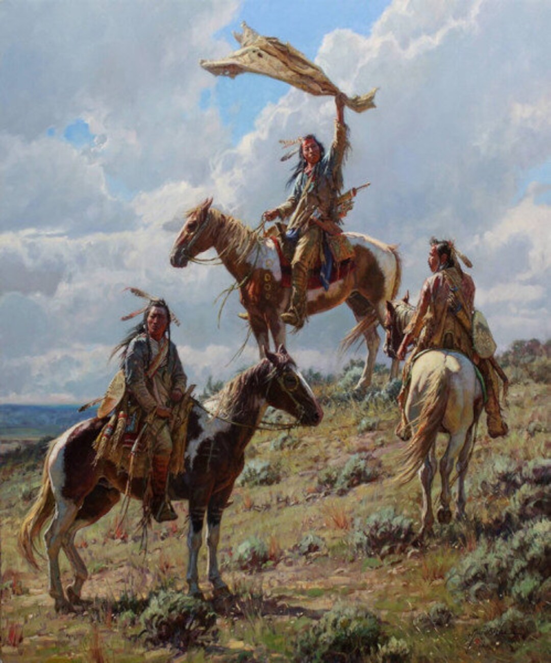 MARTIN GRELLE " Apsaalooke Signal Maker " Limited Edition Signed and ...
