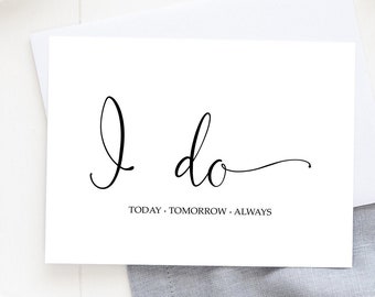 I Do Card Groom Wedding Day Card Bride Wedding Day Card See - Etsy