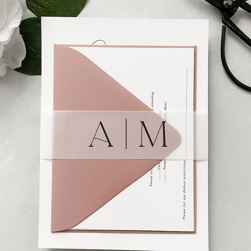 Belly Band for Wedding Invitations - Etsy