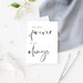 You Will Forever Be My Always Wedding Day Card Card for - Etsy
