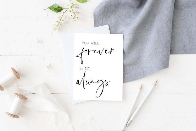 You Will Forever Be My Always Wedding Day Card Card For | Etsy