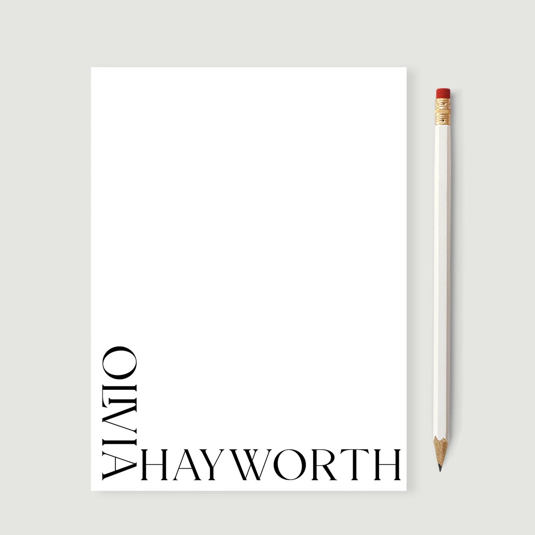 Notepads With Names Personalized Note Taking Custom Unlined - Etsy