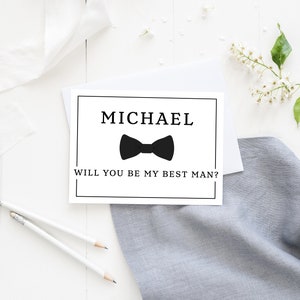 Best Man Proposal Card, Will You Be My Best Man Card, Best Man Card ...