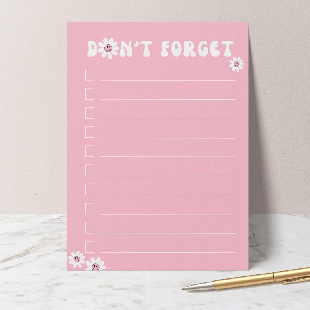 Pink Notepad, Teacher Notepad, Cute Notepad, Gifts for Her, Notepads ...