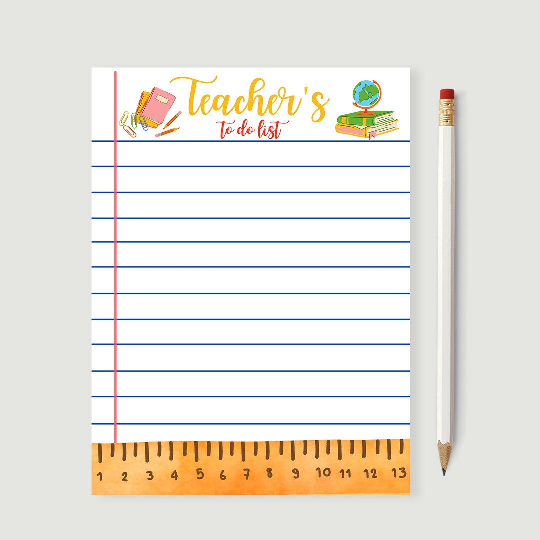 Teacher Notepad, Gifts for Her, Desk Notepad, Notepads Cute, Notepad ...