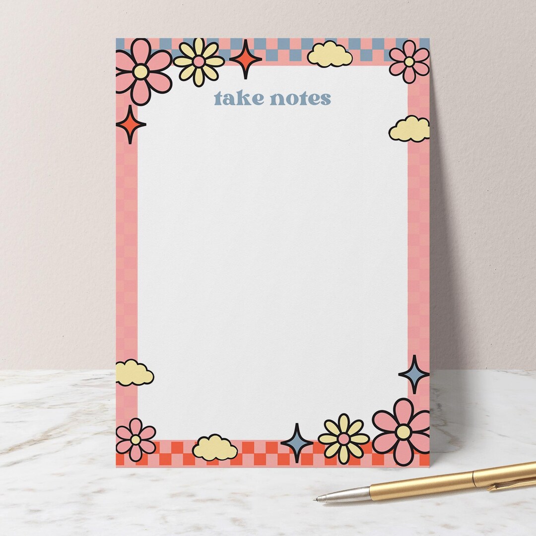 Take Note Notepad, Notepads With Flowers, Gifts for Her, Teacher ...